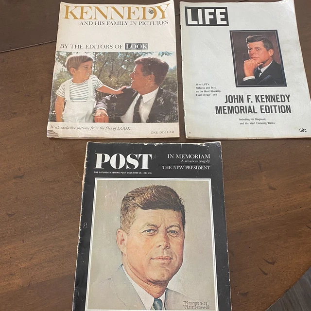 VINTAGE PRESIDENT JOHN F. Kennedy His Life and Family Memorial Magazine Lot of 3 £28.40 ...