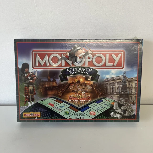 MONOPOLY EDINBURGH EDITION, Scotland 1998 vintage board game, New and ...