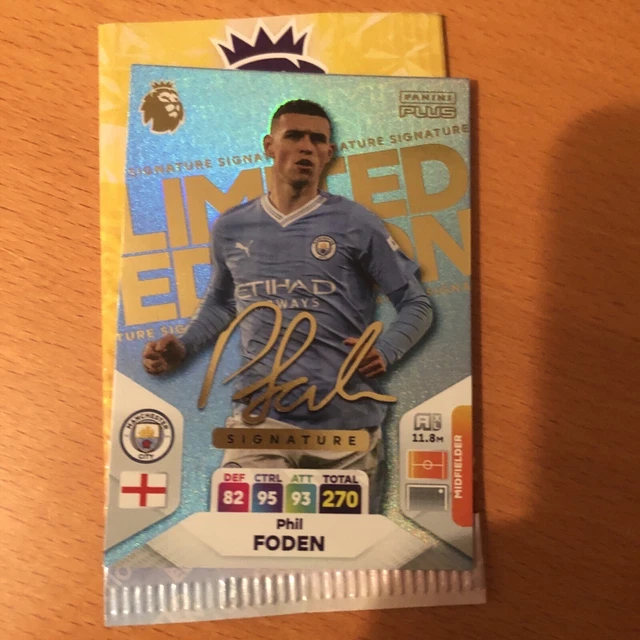 PANINI ADRENALYN XL Plus Premier League 2024 - Phil Foden Signature Ltd ...