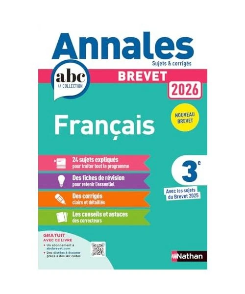 ANNALES BREVET FRANÇAIS 2026 - Corrigé, Bouhours, Thomas EUR 4,79 ...
