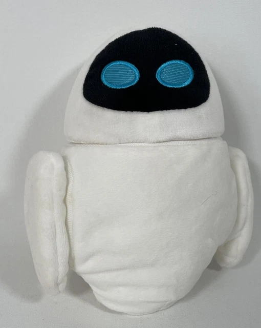 DISNEY STORE WALL-E Eve EVA Robot Bean Bag Plush Soft Toy 7" Moveable ...