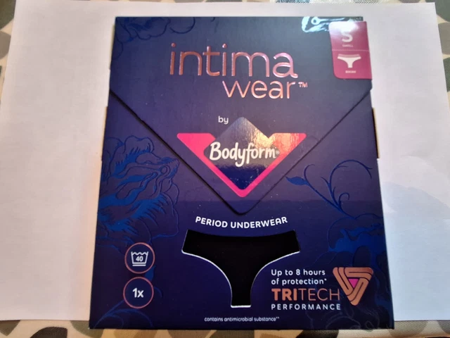 3 PAIRS BNIB Bodyform Intimawear Black Period Bikini Pants, Small, £15. ...