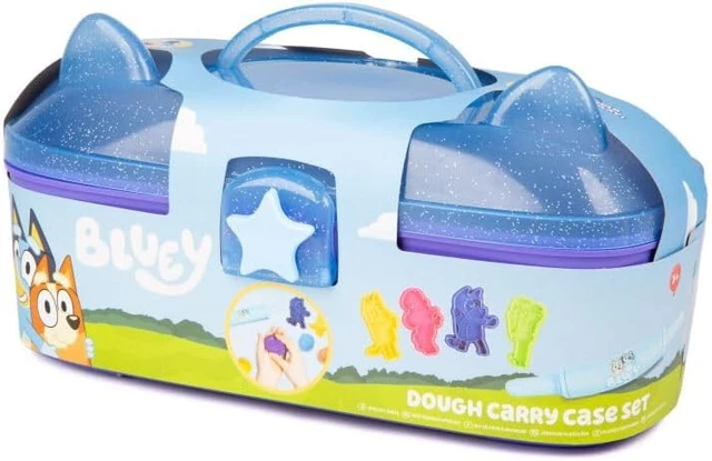 BLUEY PÂTE DOH Portable Transport Jeu Étui Set Rouleau Cutter ...