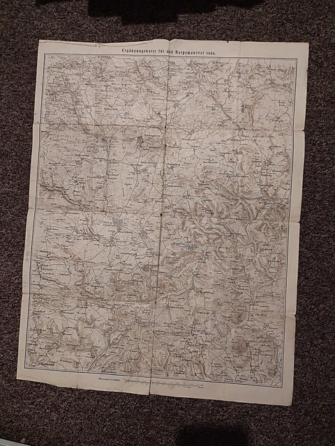 CARTE ALLEMANDE / Plan Militaire Prussien Landser Guerre 14-18 ww1 ...