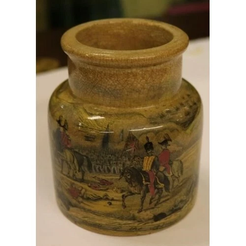 BRILLIANT PRATTWARE JAR Crimean War Scene Depicting The Battle of Alma ...