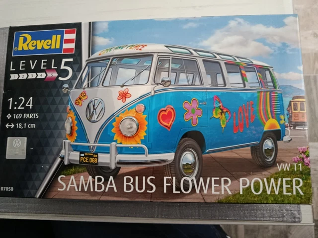 REVELL SAMBA BUS Flower Power T1 1:24 EUR 29,99 - PicClick DE