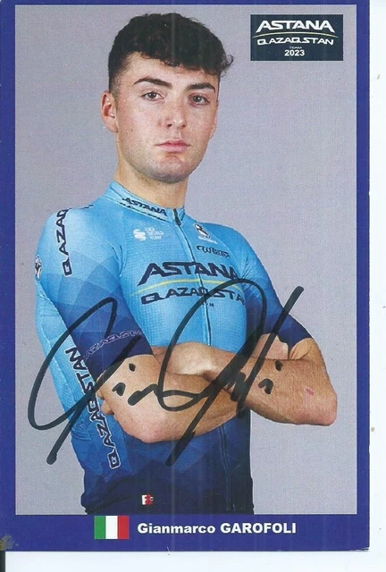 TOUR DE FRANCE CYCLISME autographe de GAROFOLI GIAMMARCO team ASTANA ...