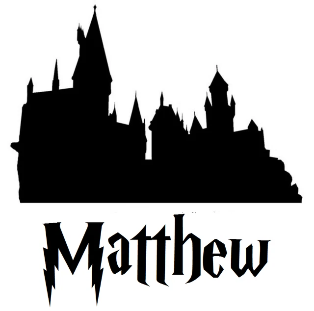 PERSONALISED HOGWARTS CASTLE Vinyl Sticker Decal Harry Potter Inspired ...