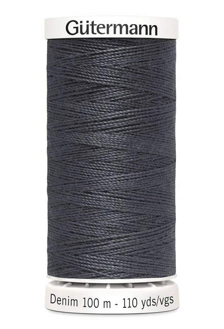 GUTERMANN 100M SPOOLS Professional Jeans Thread, #9455 Grey $4.95 ...