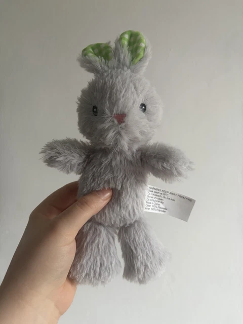 ASDA GREY RABBIT plush green ear easter bunny teddy plush toy george ...