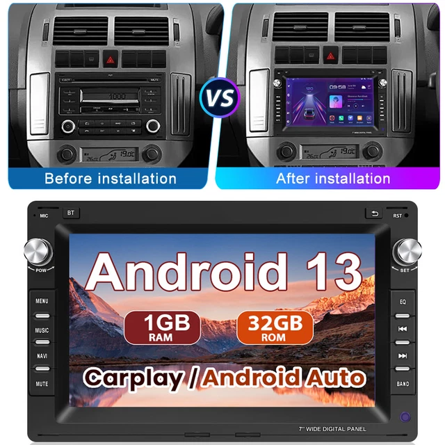 DAB+ ANDROID 13 Car Radio Carplay For VW Polo 9N Golf 4 Passat B5 GPS Navi 1+32G £124.99 ...
