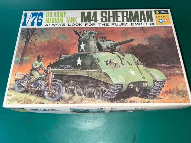 FUJIMI WA7 1:76 scale plastic model kit M4 Sherman Tank US Army £4.97 ...