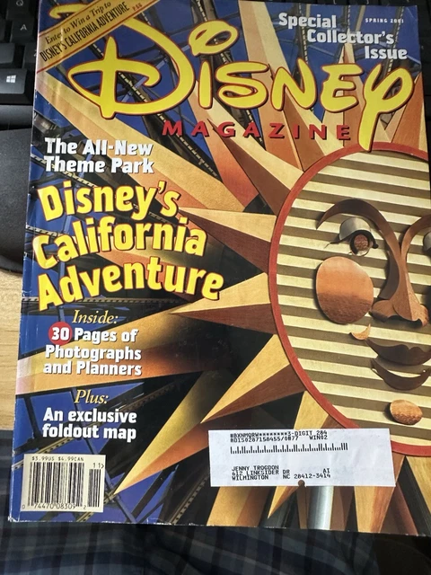 DISNEY MAGAZINE SPRING 2001 Collectors Issue Opening Disney California ...