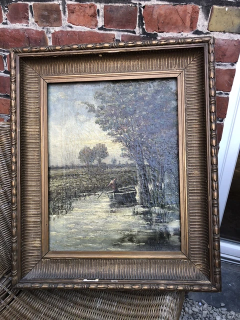 TABLEAU ANCIEN HUILE Sur Toile Signée EUR 150,00 - PicClick FR