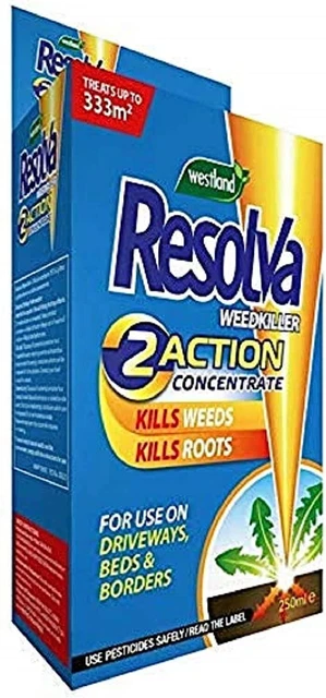 RESOLVA WEEDKILLER 2 Action Concentrate Garden Weed killer 250ml Kills ...