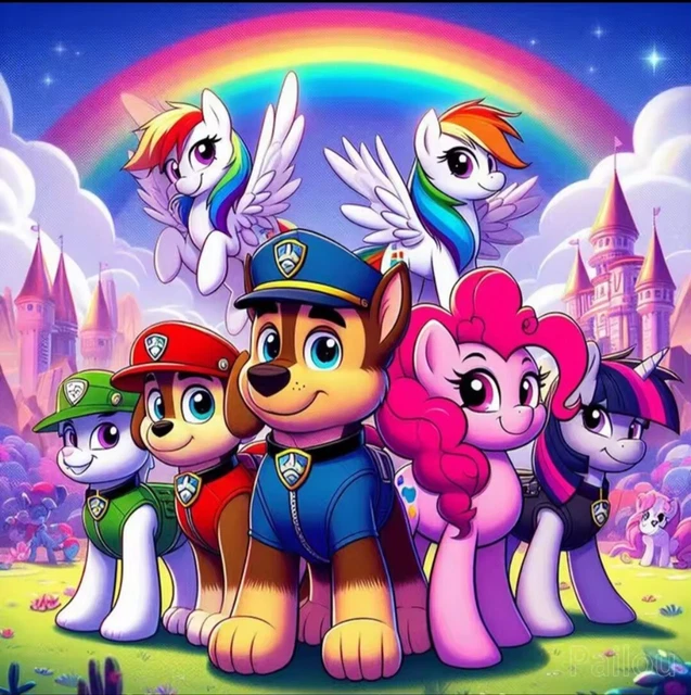 MY LITTLE PONY And Paw Patrol Diamond Art/painting 30x30 Round Drill £ ...