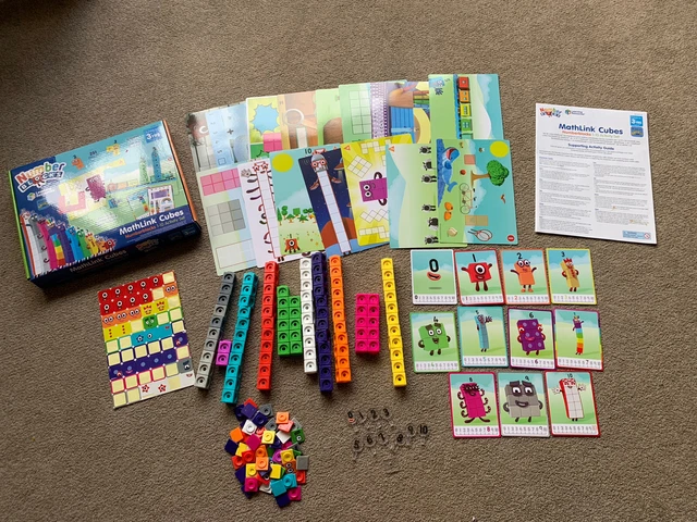 CBEEBIES NUMBER BLOCKS MathLink Cubes 1-10 Activity Set £3.20 - PicClick UK