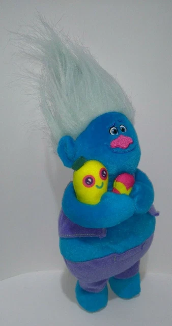 DREAMWORKS TROLLS MOVIE Biggie Blue Troll Plush Soft Toy Figure Hasbro ...