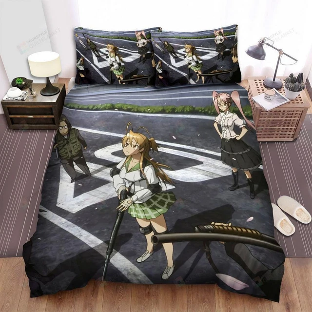 HIGHSCHOOL OF THE Dead Anime Fujimi Academy Quilt Duvet Cover Set ...
