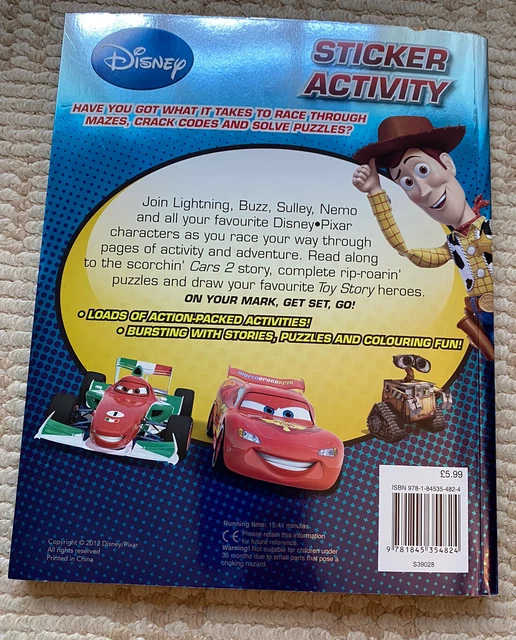 DISNEY PIXAR READ Along Sticker Activity Book Card Toy Story Monsters ...