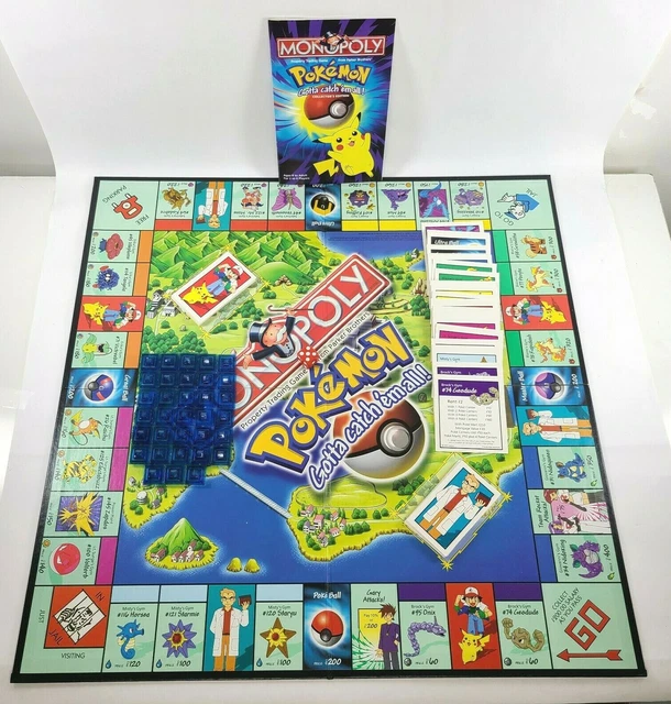 INCOMPLETE POKEMON MONOPOLY Collectors Edition 1999 Board Game Hasbro ...