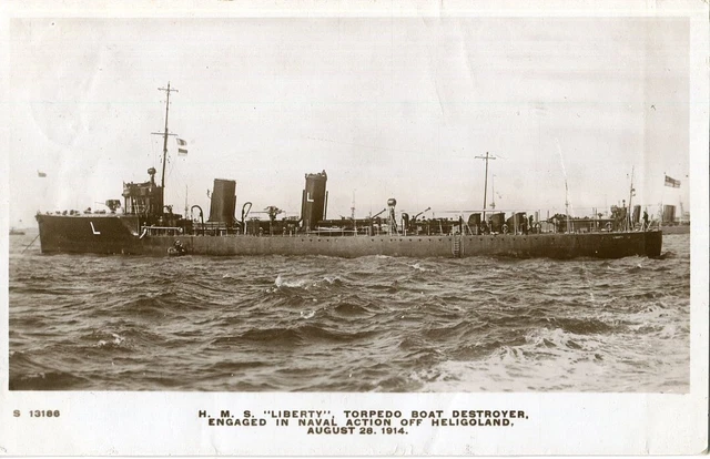 HMS LIBERTY (1913) Royal Navy WWI Laforey-class L-class destroyer RP ...