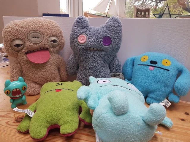 6 FUGGLERS UGLYDOLL Monsters 3 Eyed Alien Ugly Plush Spinmaster Fuggler ...