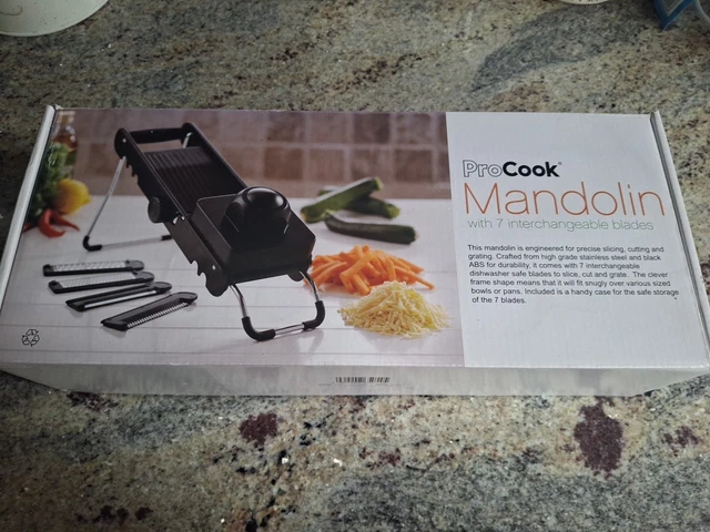 PRO COOK MANDOLIN Professional Food Slicer Julienne Cut with 7 ...