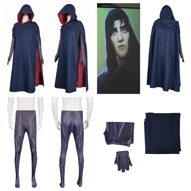 ARCANE: LEAGUE OF Legends Season 2 Viktor Cosplay Costume Blue cloak ...