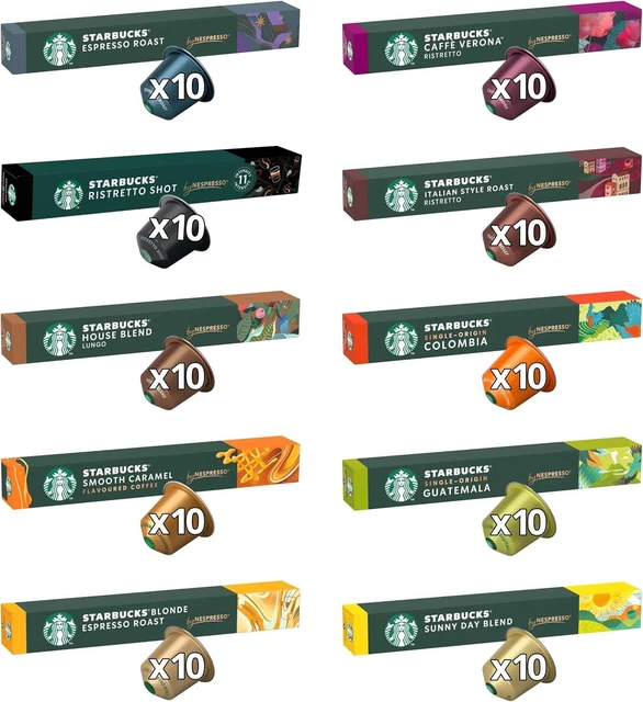 STARBUCKS DISCOVERY VARIETY Pack Coffee Capsules for Nespresso Original ...