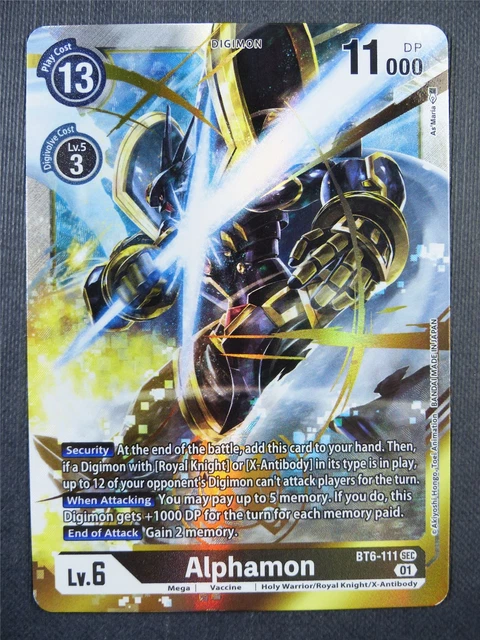 ALPHAMON BT6-111 SEC alt art - Digimon Card #6IV EUR 8,69 - PicClick DE