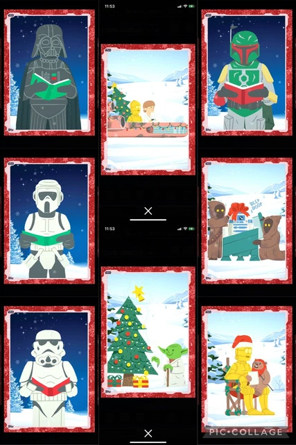 ENSEMBLE D'INSERTS TOPPS Star Wars Digital Card Trader 8 cartes Red ...