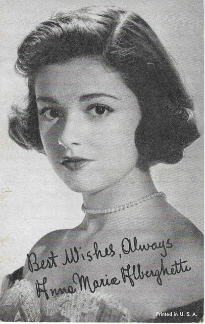 EXHIBIT CO. ARCADE ACTOR CARD 1950's ANNA MARIA ALBERGHETTI!! POPULAR ...
