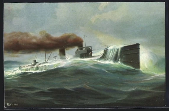 CARTOLINA D'ARTISTA CHRISTOPHER Rave: Nave Da Guerra SM G137 In ...