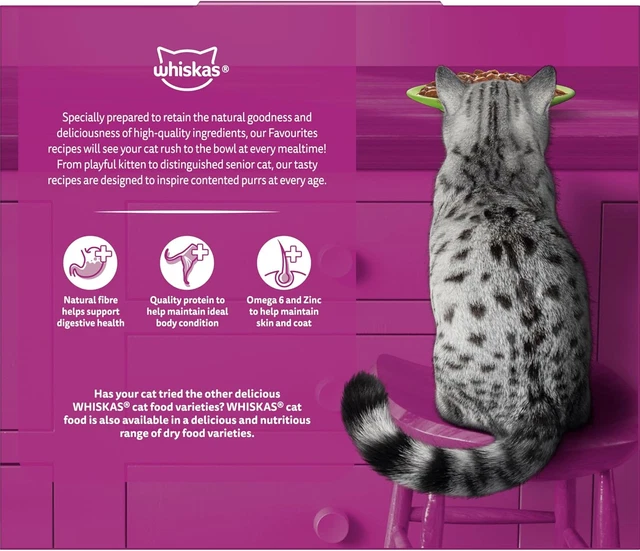 1+ YEARS WET Cat Food with Mixed Favourites in Gravy 85G Pouch, 60 Pack ...