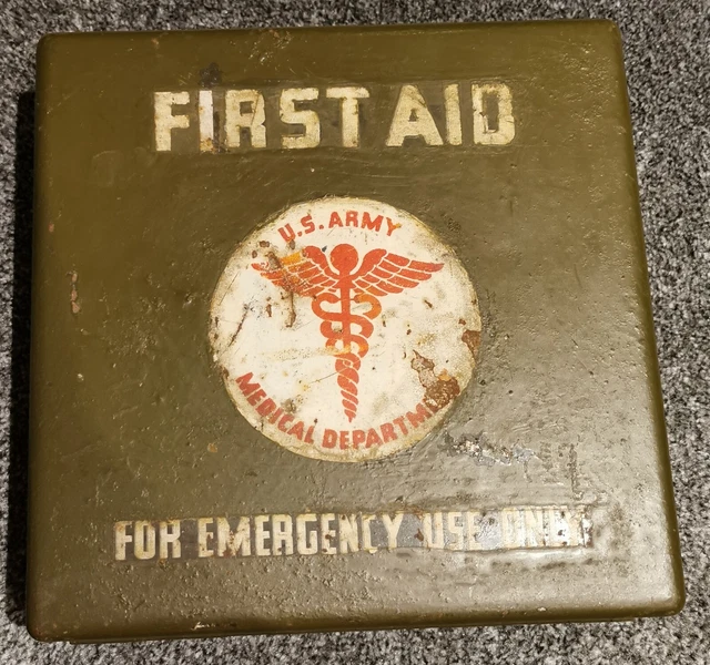 WW2 AMERICAN US First Aid Box/Tin £80.00 - PicClick UK