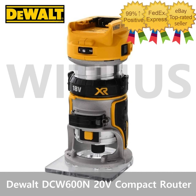 DEWALT DCW600N 20V XR Brushless Cordless Compact Router Bare Tool 25500 ...