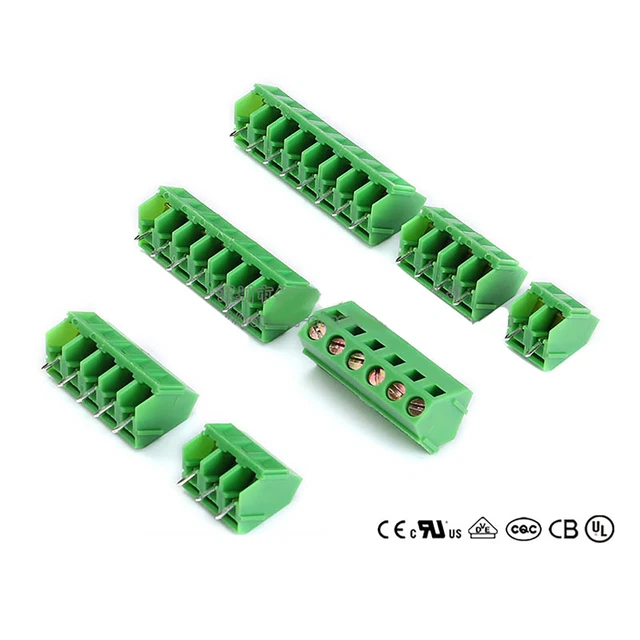 5.0MM PITCH PCB Mount Screw Terminal Block Connector KF130 2P 3Pin Plug ...