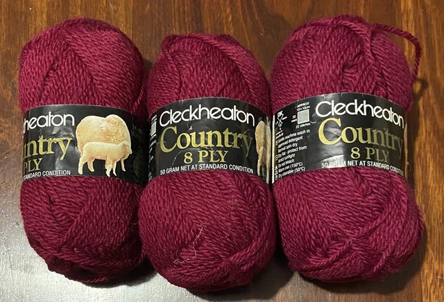 VINTAGE CLECKHEATON COUNTRY 8 Ply, 100% Pure Wool, Made In Australia ...