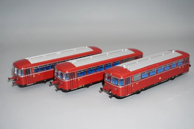 ROCO SPUR HO 43018 43019 Schienenbus mit Mittel-und Beiwagen EUR 72,00 ...