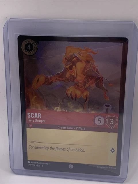 2023 DISNEY LORCANA TCG Scar Fiery Usurper FOIL 122/204 Gaming Card £2. ...
