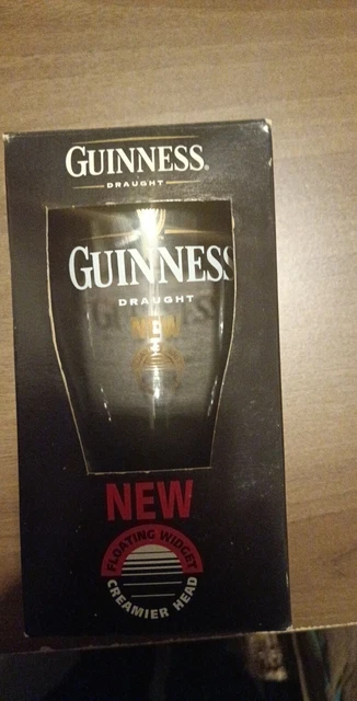 GUINNESS PINT GLASS Brand New Genuine Floating Widget New Rare Vintage ...