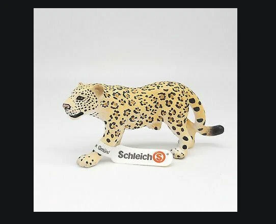 SCHLEICH RARE RETIRED 2003 Leopard Wildlife Zoo Toy Model 14311 New w ...