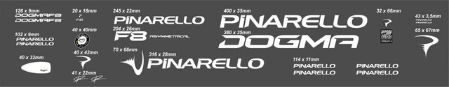 PINARELLO DOGMA F8 Custom Made Frame Decal Set White EUR 39,50 ...