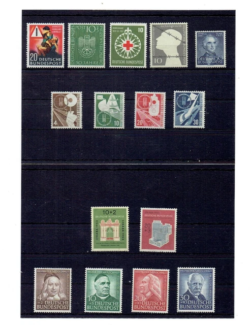 BRD JAHRGANG 1953 KOMPLETT Mi.Nr. 162-176 POSTFRISCH einwandfrei lt ...