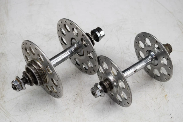 1950S BH AIRLITE LARGE FLANGE VINTAGE BICYCLE HUB SET, DOUBLE FIXED, 32 ...