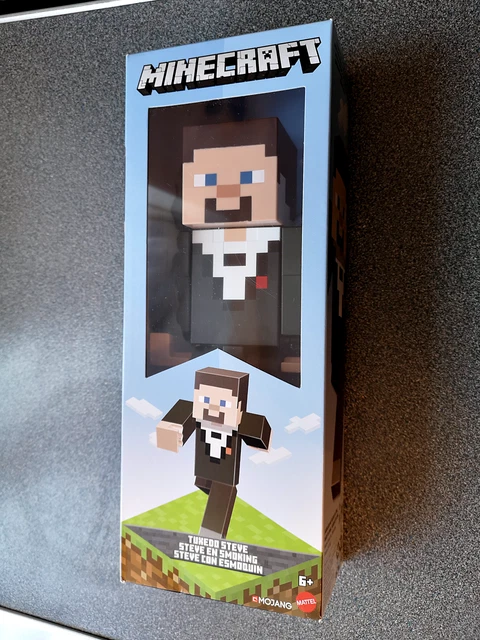 MATTEL - MINECRAFT Articulated Action Figure - TUXEDO STEVE (Large - 11 ...