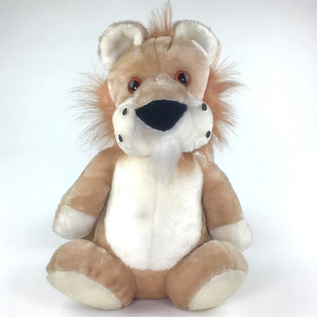 VINTAGE 1978 ETONE LION Big 17" Plush Stuffed Animal Jungle Cat 70s Toy ...