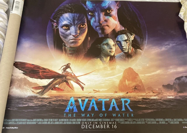 AVATAR 2 THE Way of Water Poster 2022 Movie Cinema Quad 30x40 UK 💯 ...