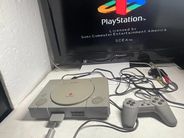TESTED SONY PLAYSTATION 1 PS1 (SCPH-7501) Console, Cords, & Controller ...